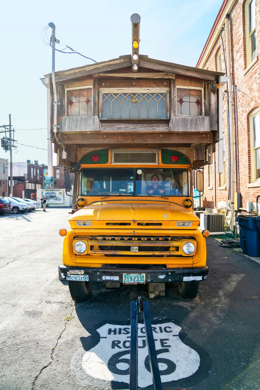 Route 66 Hall of Fame and Museum_School Bus_Pontiac_Land of Lincoln